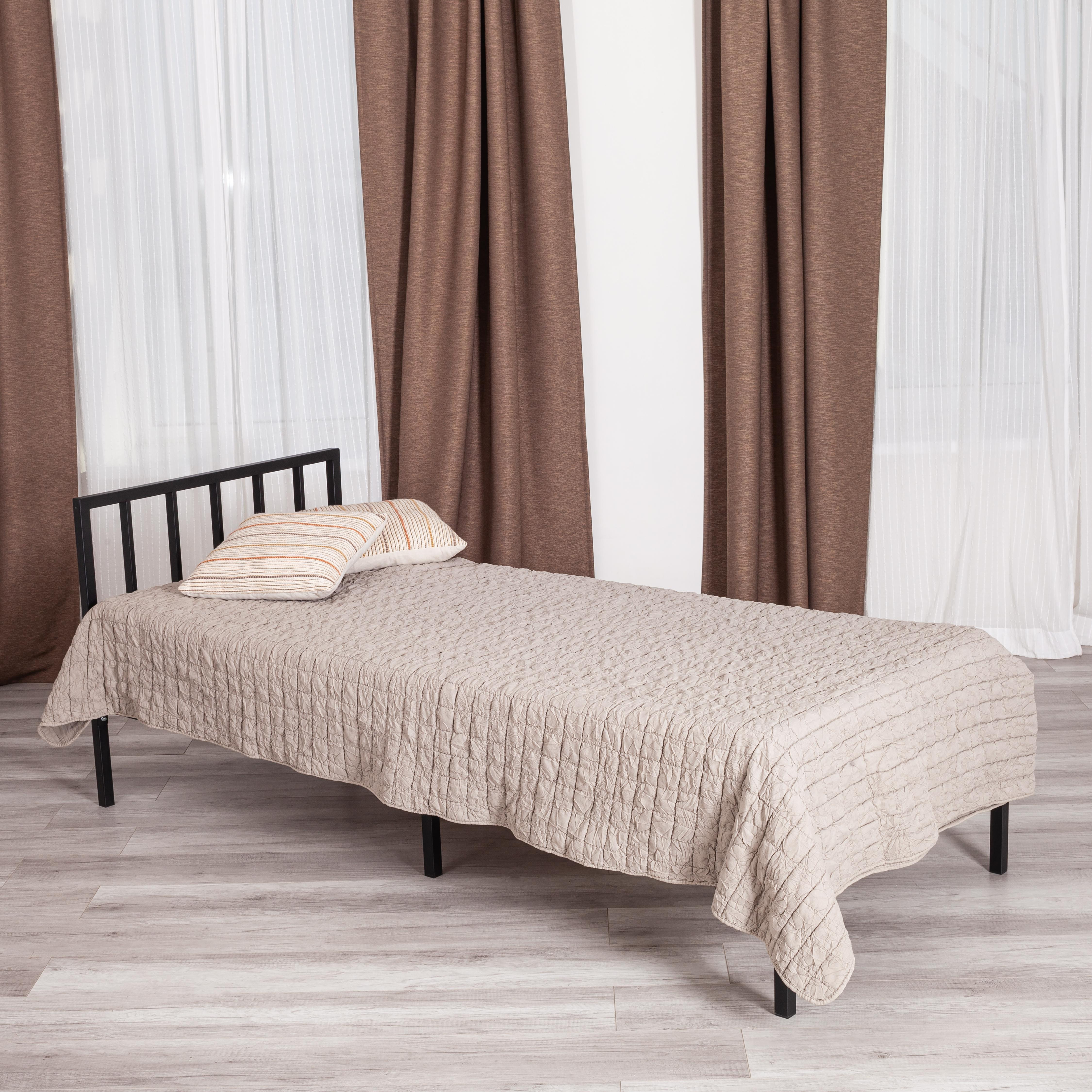 Кровать односпальная TetChair Bruno, металл, 90х200 см, черный