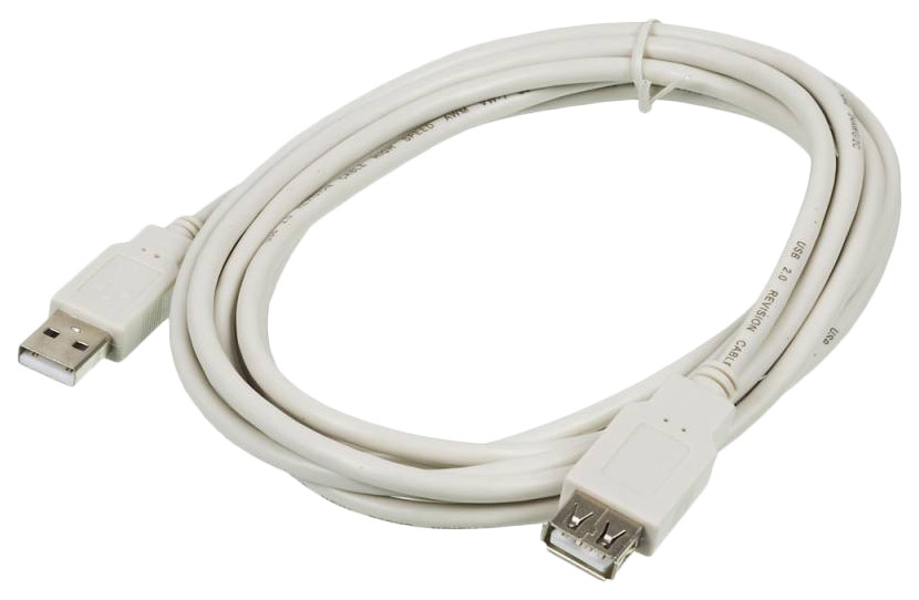 Кабель Ningbo USB A-USB A, M-F 5м White