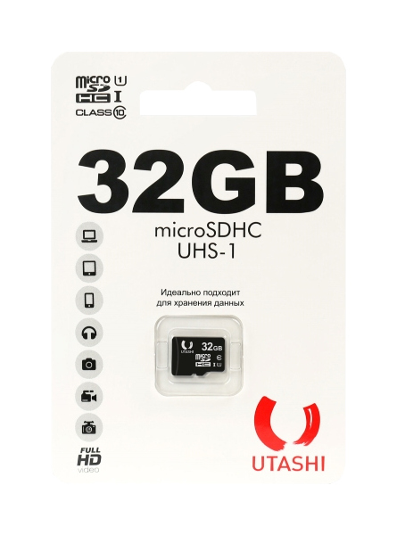 Карта памяти UTASHI Micro SD UT32GBSDCL10-00 32GB