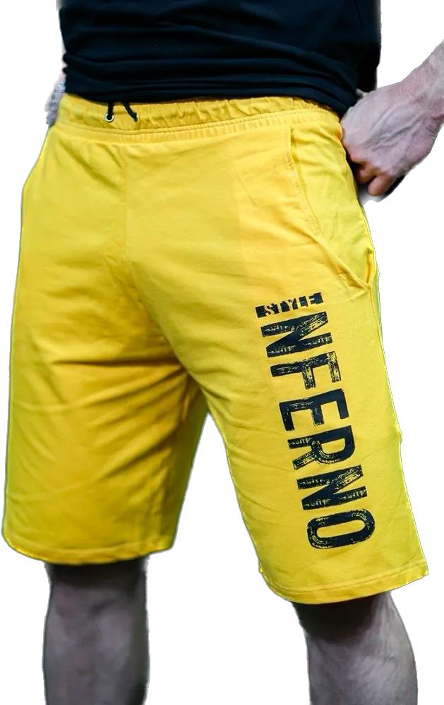 Спортивные шорты мужские INFERNO style Ш-001-001 желтые M