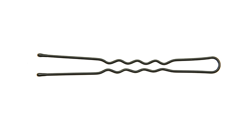 Шпильки 60 мм DEWAL волна, черные, 24 шт./уп.на блистере, мягкие (Цв: Black)