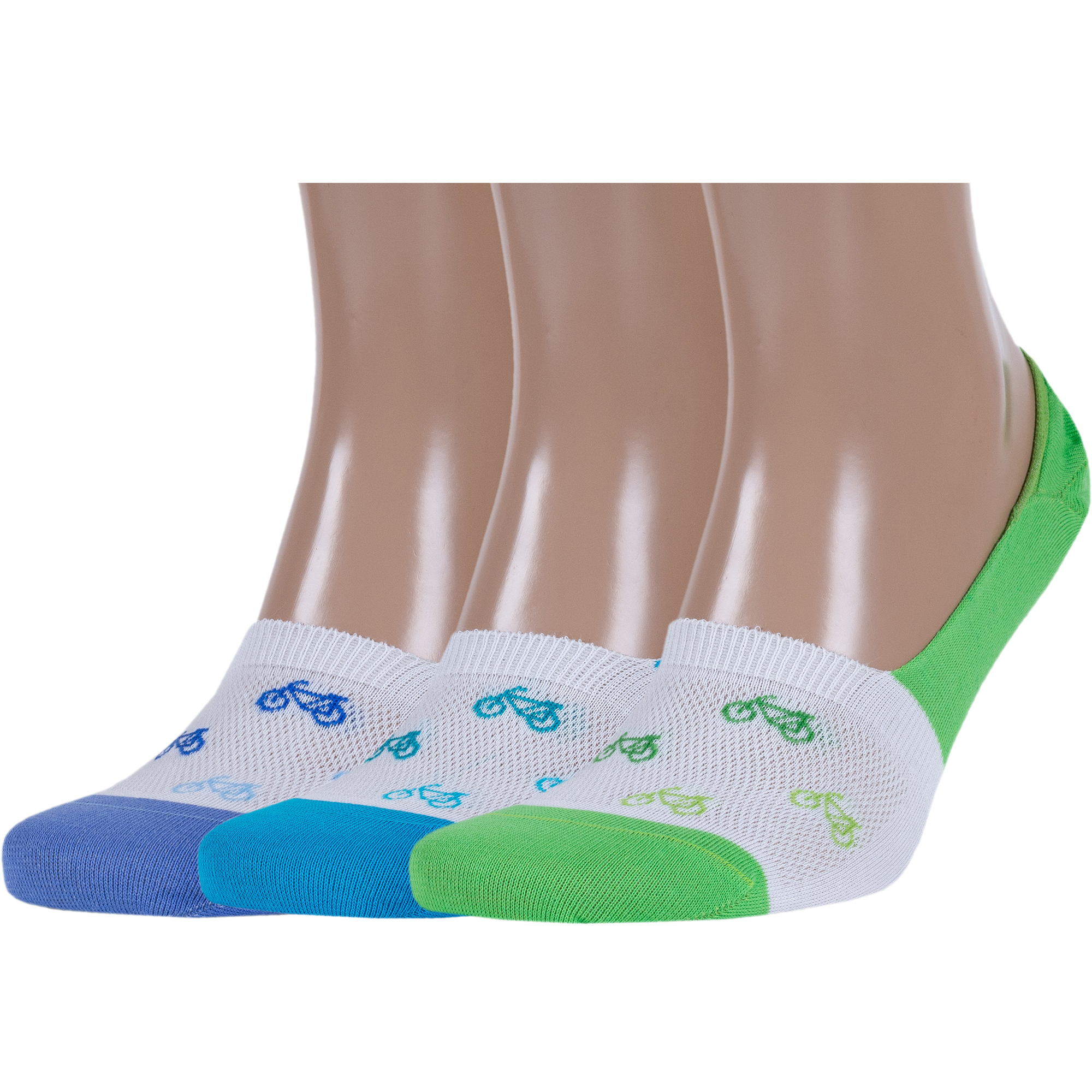 Комплект носков мужских LorenzLine 3-И5 белых; зеленых; голубых; синих 25-29