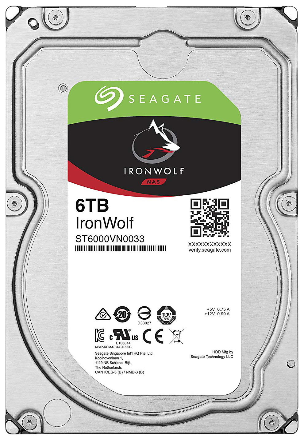 Жесткий диск Seagate IronWolf 6TB ST6000VN0033