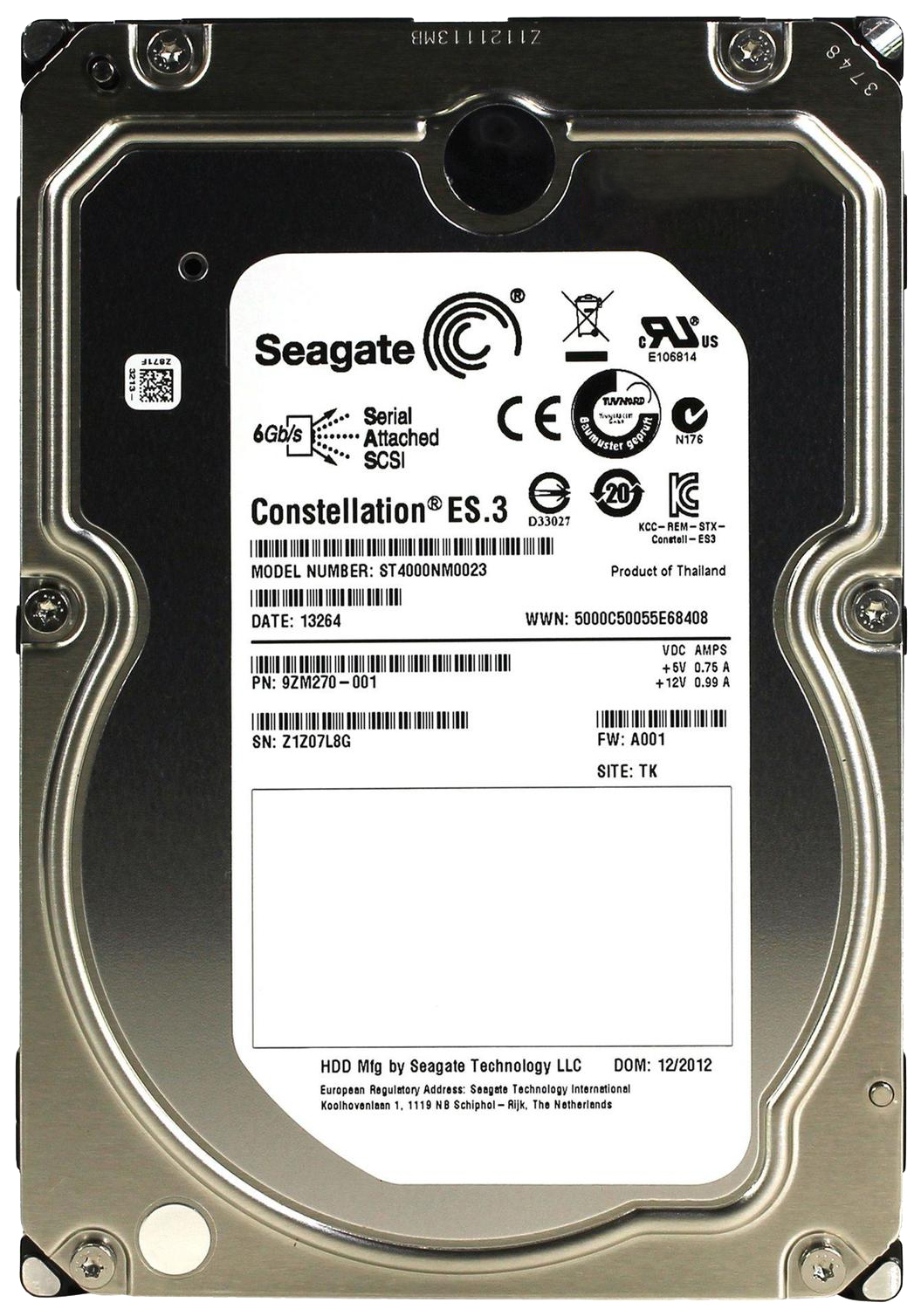 Жесткий диск Seagate Constellation ES.3 4ТБ (ST4000NM0023)