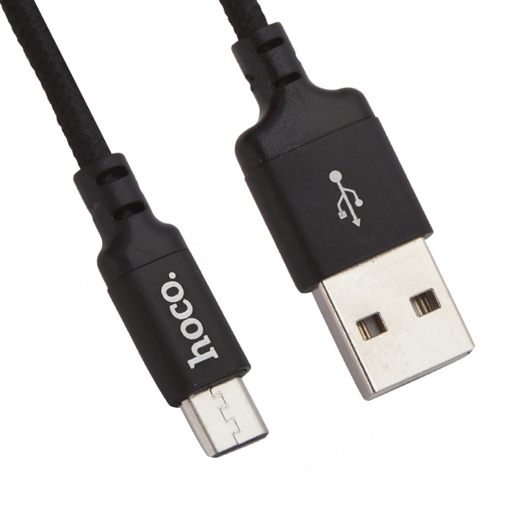 Кабель Hoco x14 microUSB 1м Black