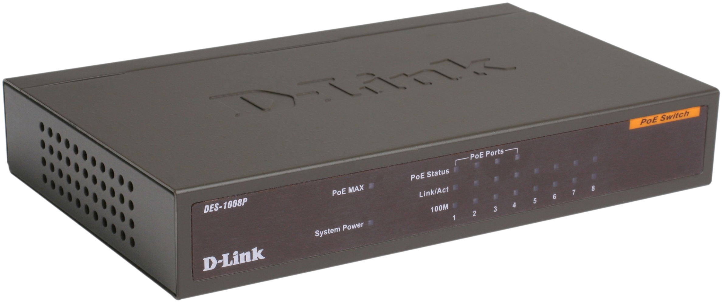 Коммутатор D-Link DES-1008P/C1A Black