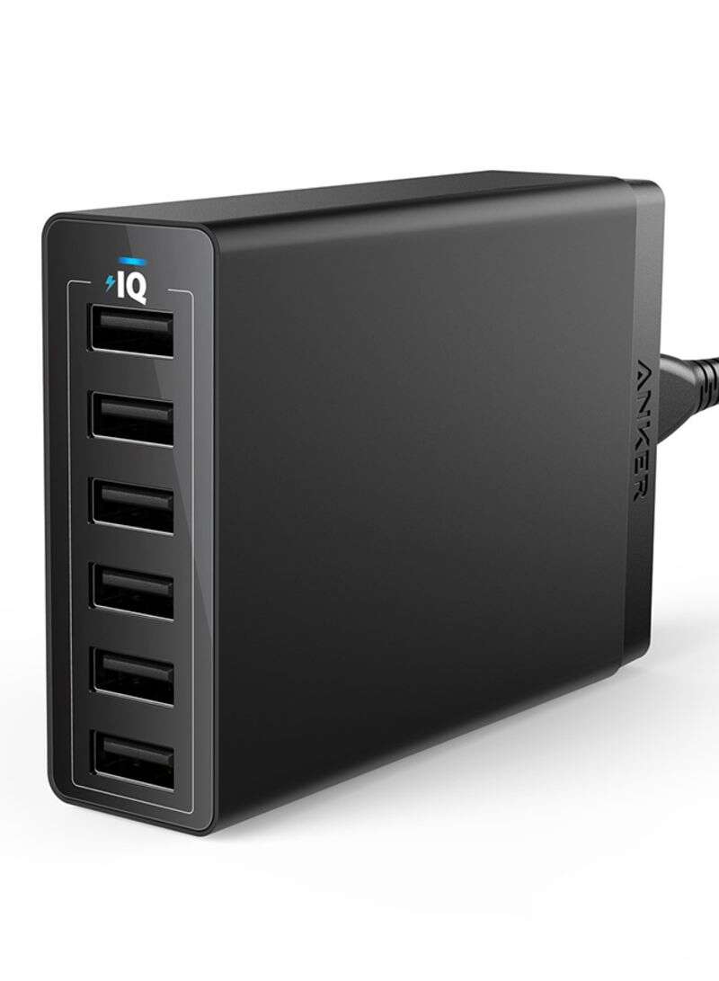 Сетевое зарядное устройство Anker PowerPort 6 USB 2,4A Black