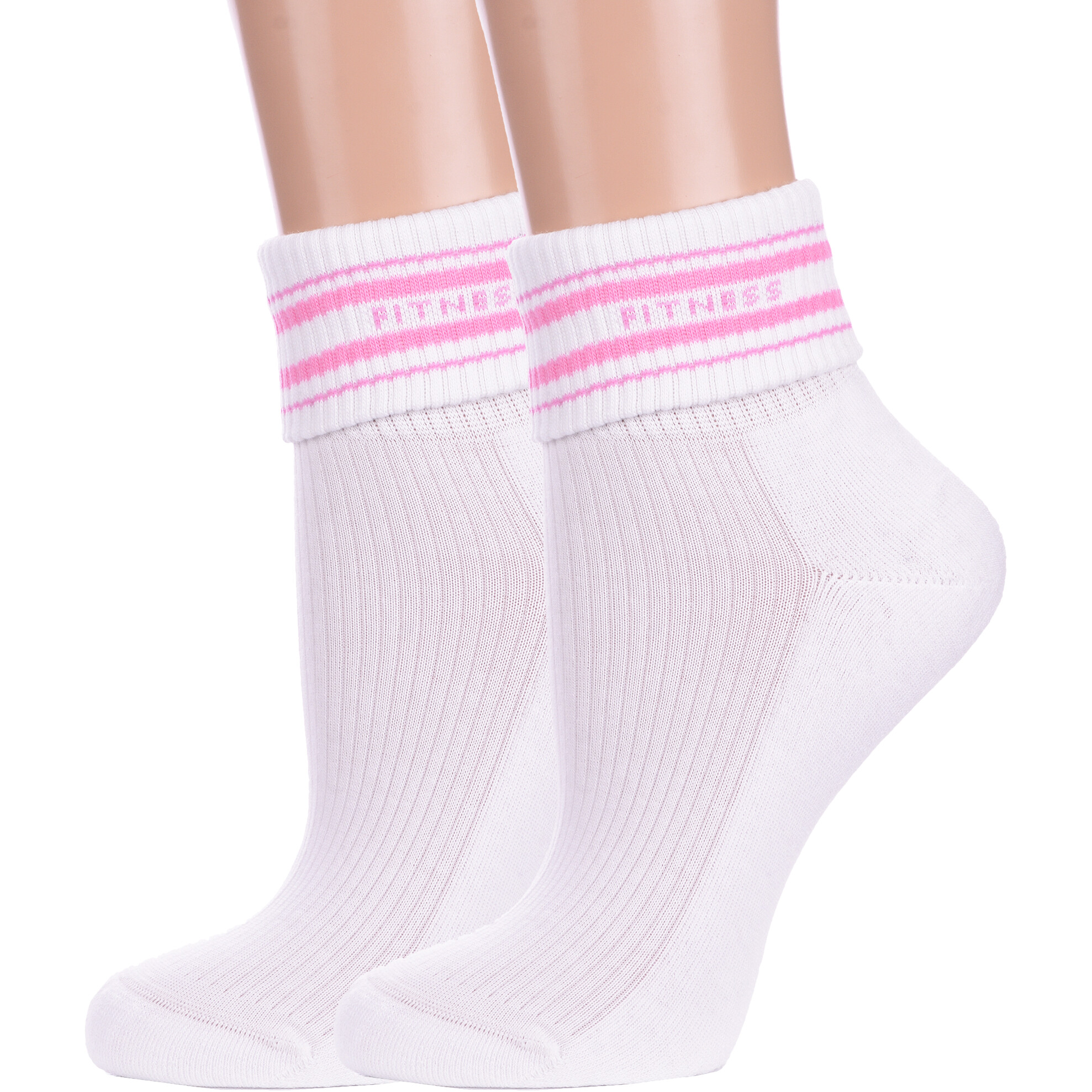 Комплект носков женских LorenzLine 2-С12М белых 23-25, 2 пары
