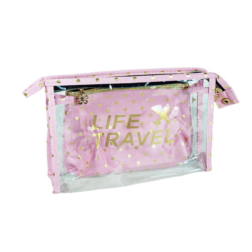 Комплект косметичек женский RETTAL HM34445-RS12 розовый