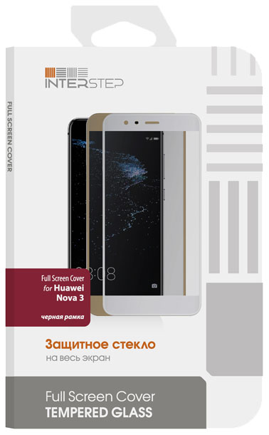 Защитное стекло InterStep для Huawei Nova 3 Black (IS-TG-HUANOV3FB-UA3B201)