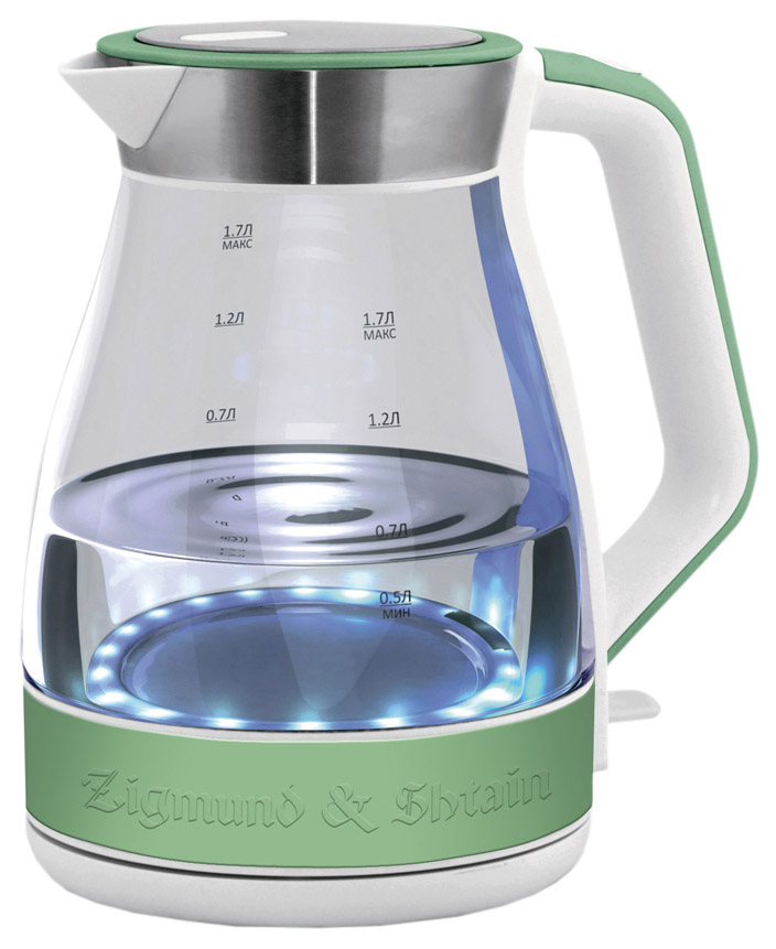 Чайник электрический Zigmund & Shtain KE-822 1.7 л White, Green