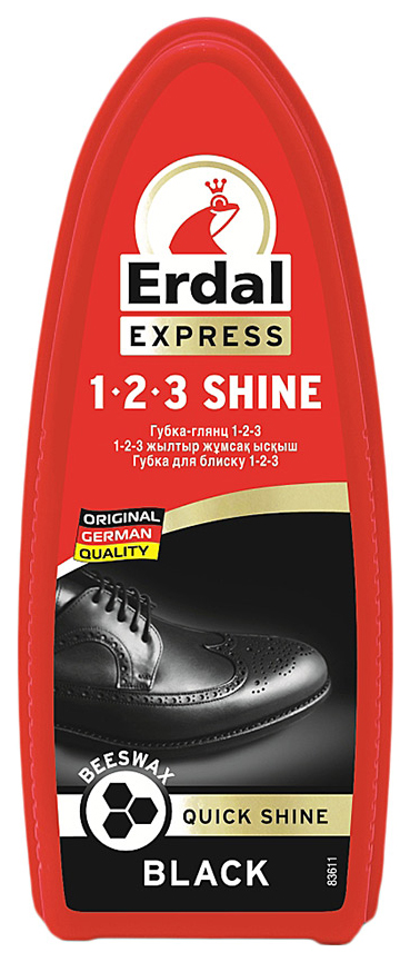 Губка для обуви  Erdal  express глянцевая черная