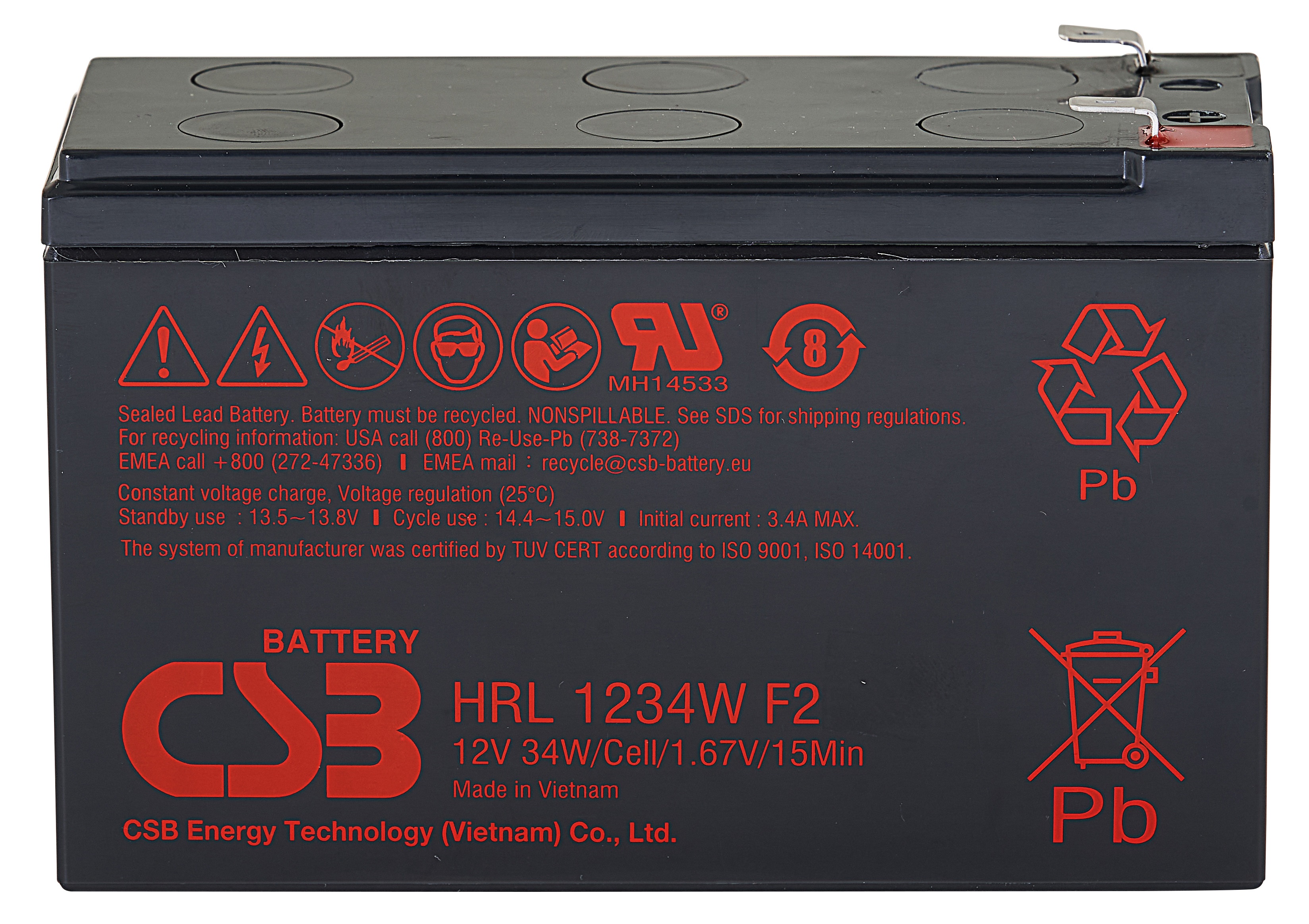 Аккумулятор для ИБП CSB HRL1234WF2FRCSB