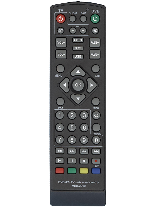 Пульт ДУ универсальный Huayu DVB-T2+TV для DVB-T2 приставок