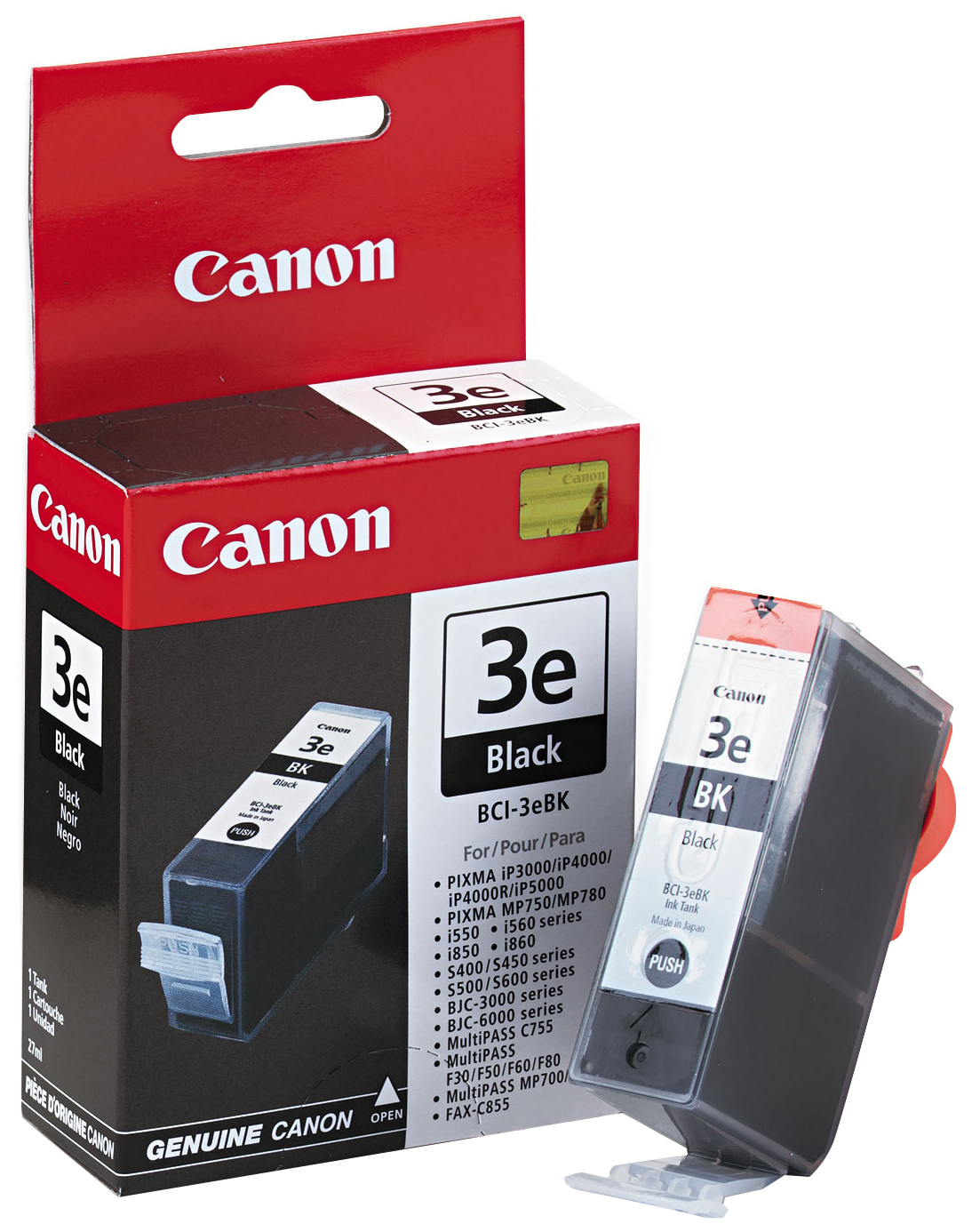 Картридж для струйного принтера Canon BCI-3eBK (4479A002) черный, оригинал