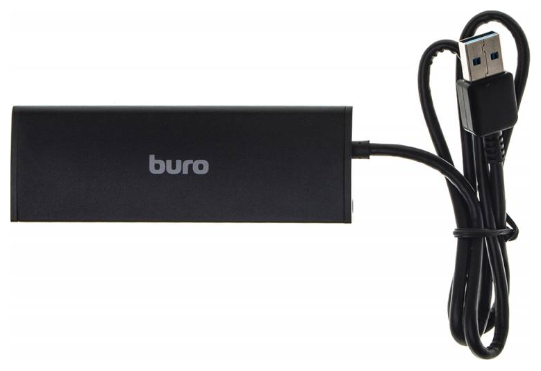 Разветвитель для компьютера Buro USB 3.0 BU-HUB4-0.5-U3.0 черный