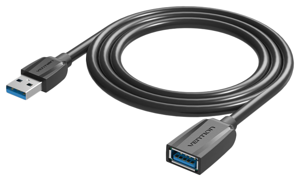 Кабель Vention USB A-USB A, M-F 0,5м Black (VAS-A45-B050)