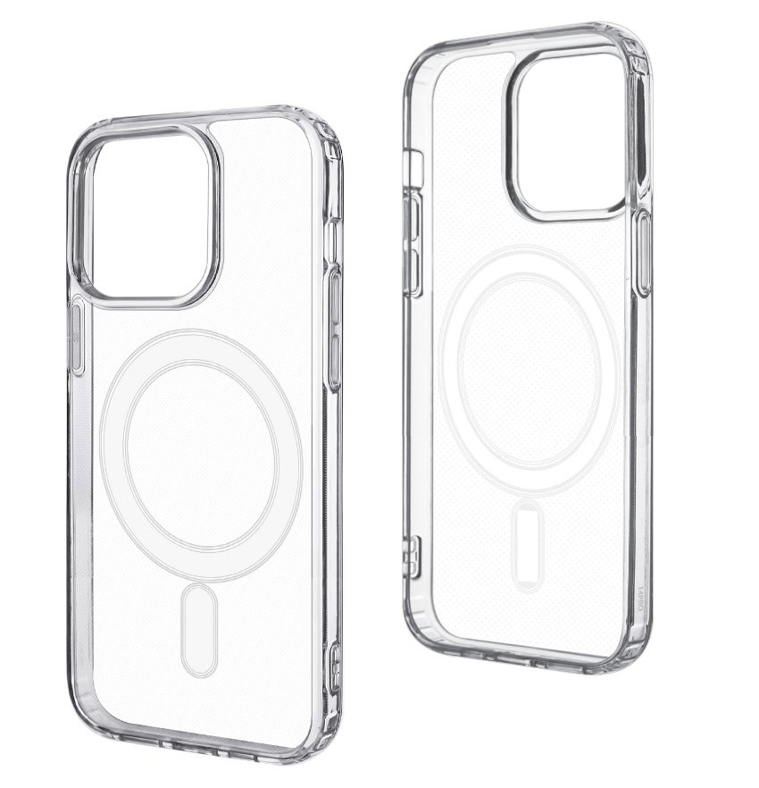 Противоударный чехол магнитный с MagSafe для iPhone 14 Pro Max прозрачный