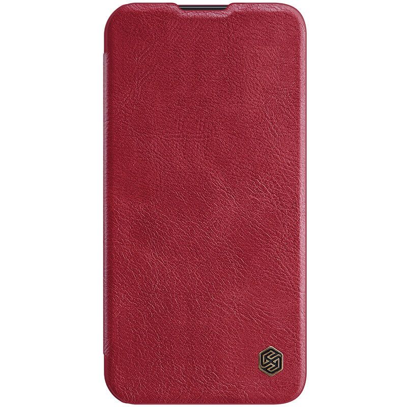 Чехол-книжка Nillkin Leather Qin Pro для iPhone 14 Pro Max c защитой камеры (красный)