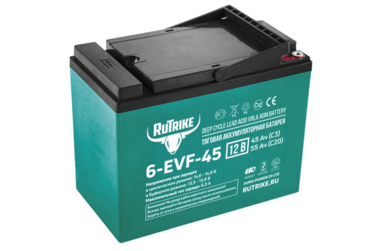 Аккумулятор для ИБП Rutrike 6-EVF-45 12V45A/H C3 55 А/ч 12 В 021663