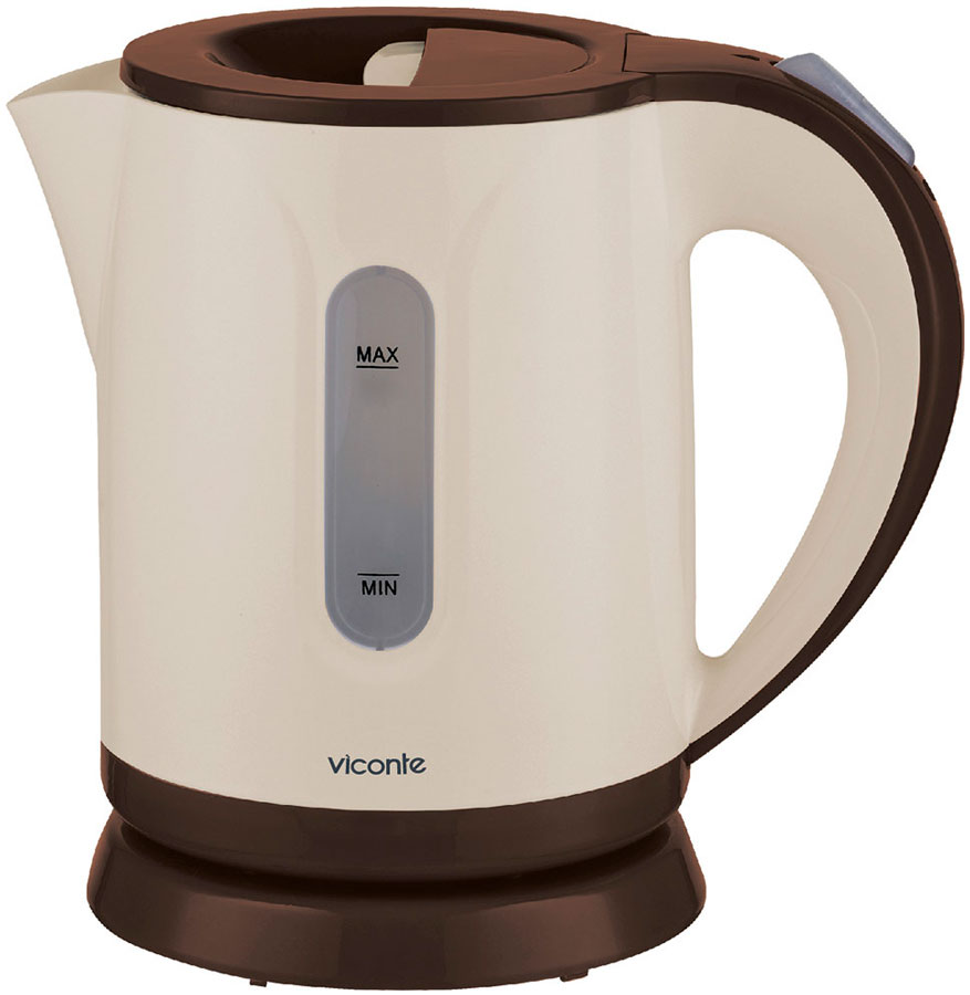 Чайник электрический Viconte VC-3270 0.8 л коричневый, бежевый