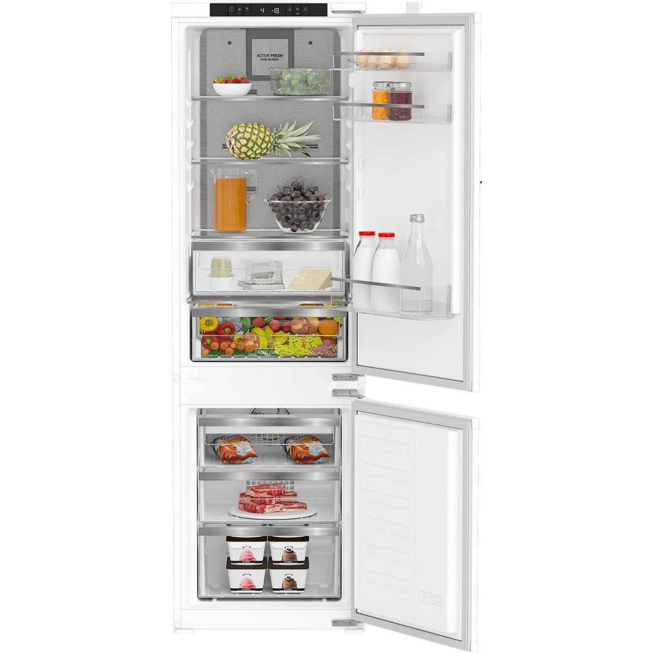 Встраиваемый холодильник HotPoint HBT 18I белый