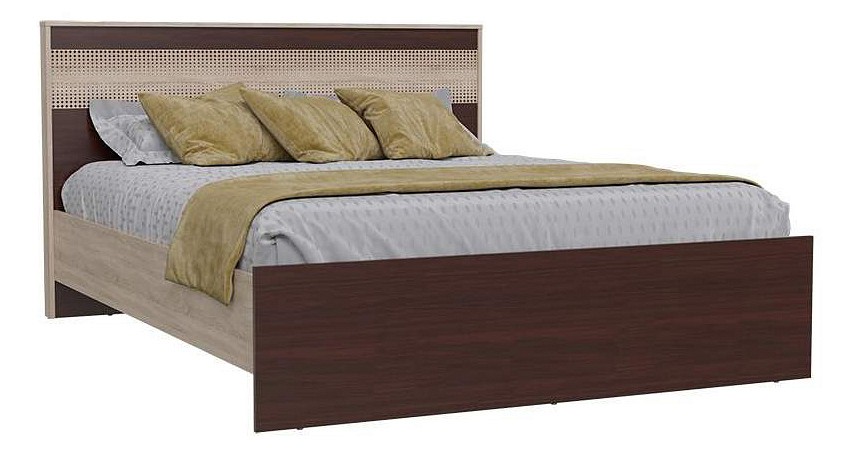 Кровать двуспальная Гранд-Кволити Румба 4-1824 160х200 см, коричневый/бежевый