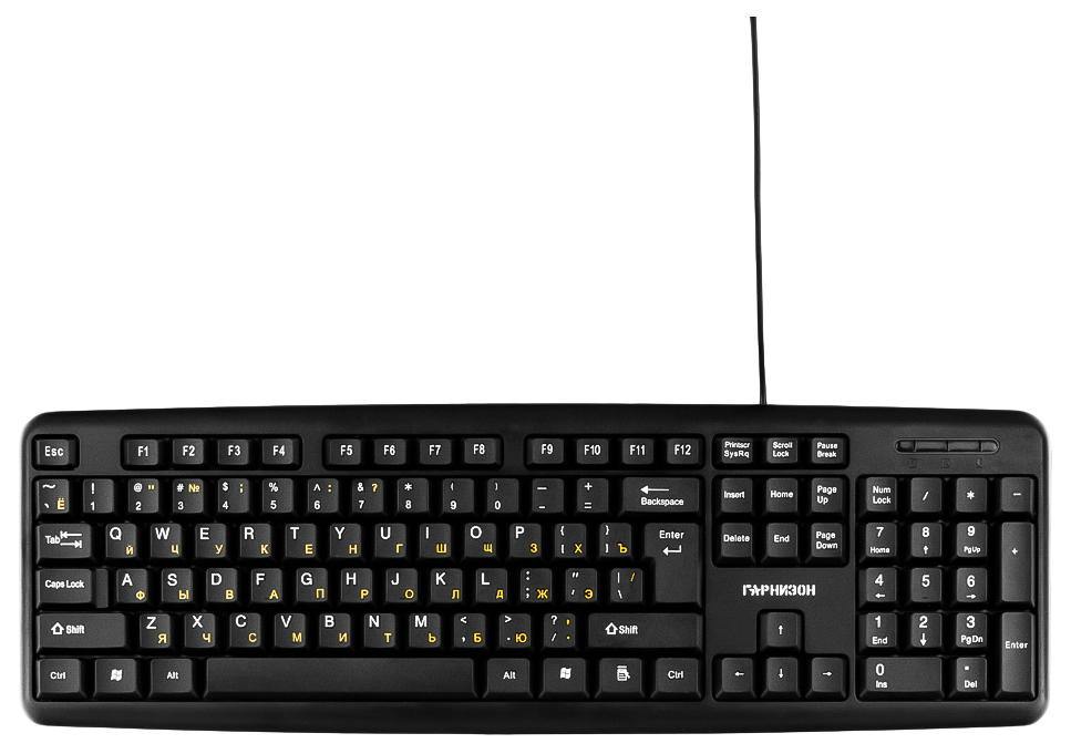 Проводная клавиатура Гарнизон GK-100 Black