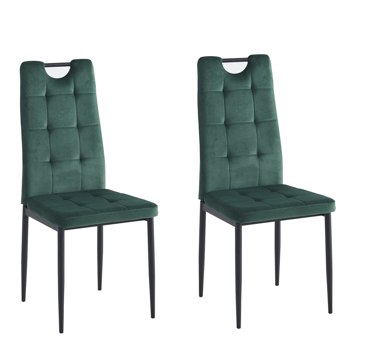 Комплект стульев 2 шт. Терминал, черный/зеленый