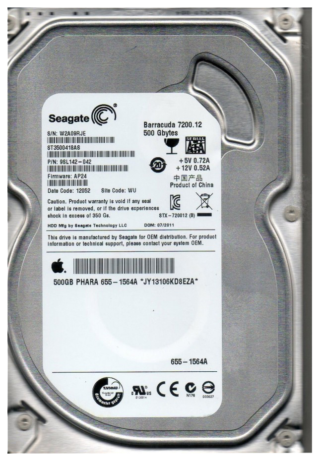 Жесткий диск Seagate BarraCuda 12 500ГБ (ST3500418AS)