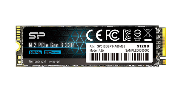 SSD накопитель Silicon Power P34A60 M.2 2280 512 ГБ (SP512GBP34A60M28)