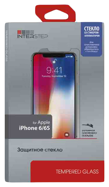 Защитное стекло InterStep для Apple iPhone 6/iPhone 6S (IS-TG-IPHONE6SU-UA3B201)
