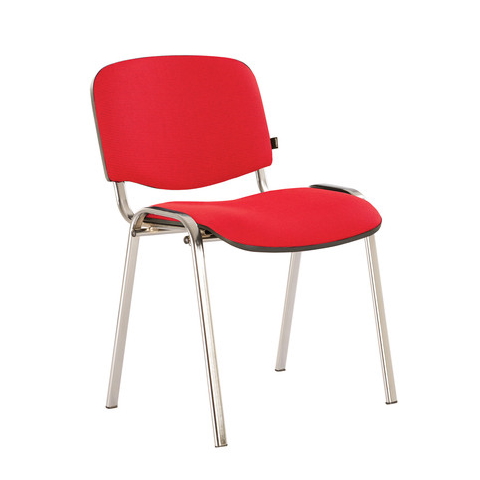 Офисный стул Brabix CF, хром/красный