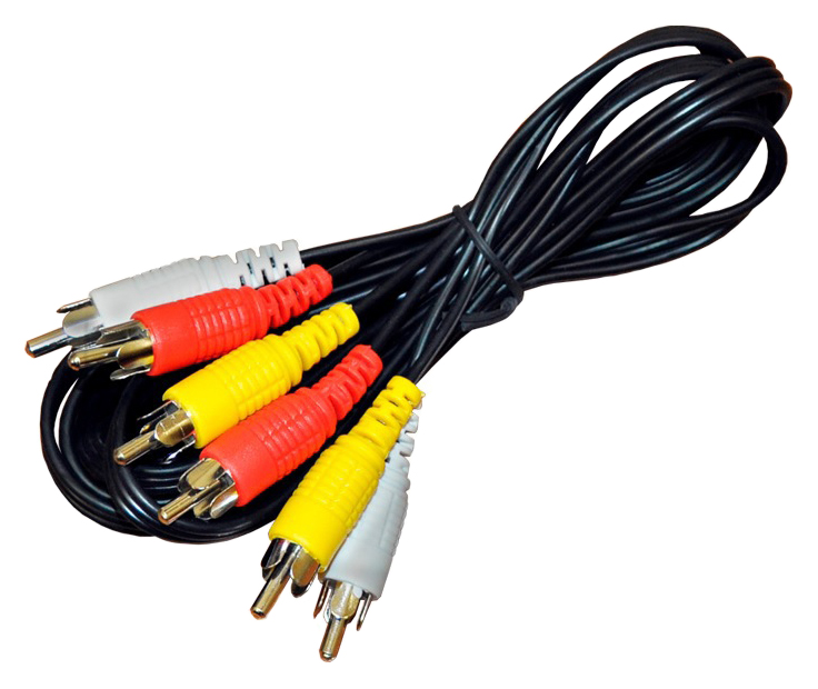 Кабель Rexant 3RCA - 3RCA 1,5м Black (17-0202)