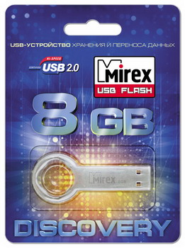 Флешка MIREX Round Key 8ГБ Silver (13600-DVRROK08)