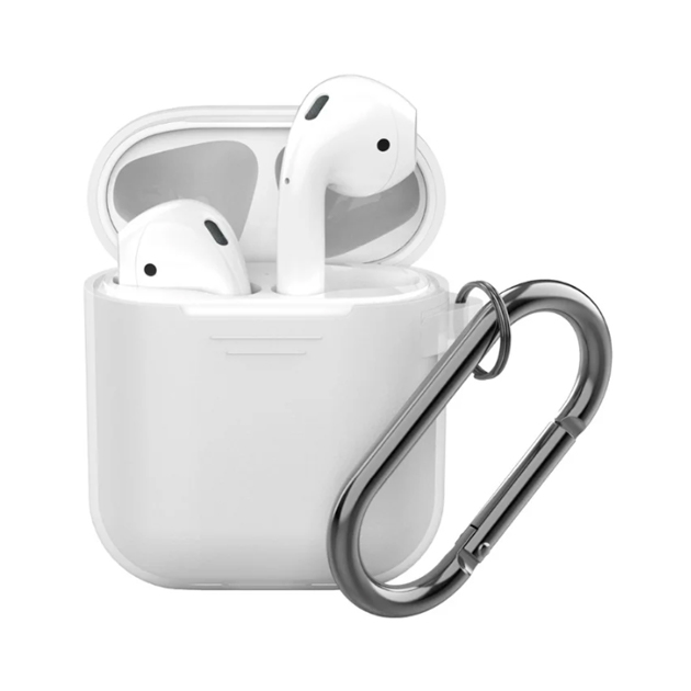 Deppa Чехол AirPods карабин clear