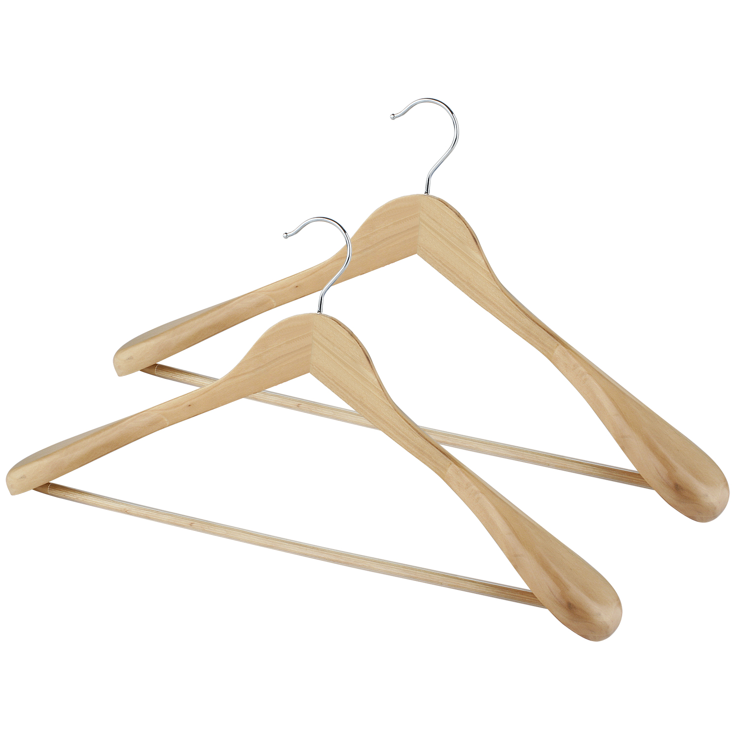 Вешалки-плечики для одежды деревянные широкие Valiant 2 шт