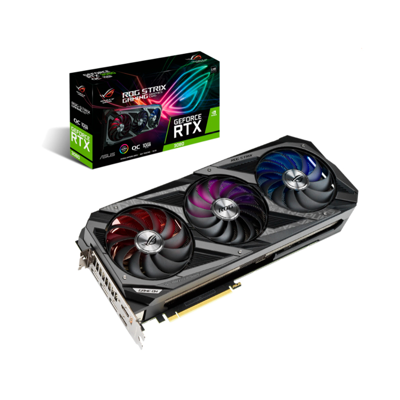 Видеокарта ASUS NVIDIA GeForce RTX 3080 10Gb (ROG-STRIX-RTX3080-O10G-V2-GAMING)