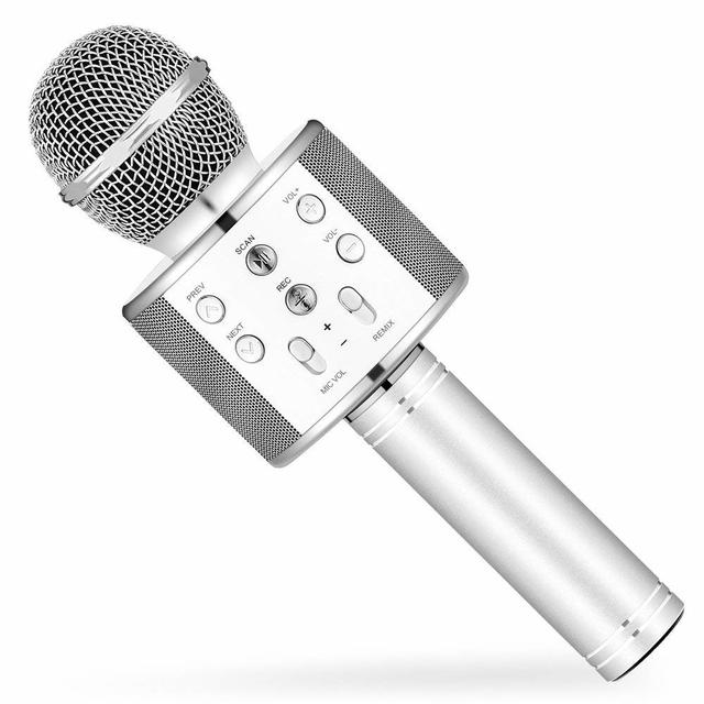 Микрофон-колонка NoBrand WS-858 Silver