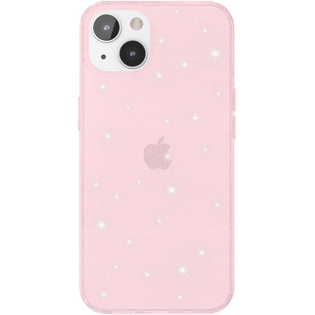 Чехол Deppa Chic iPhone 13 розовый-прозрач(серебр. блест) (87929)