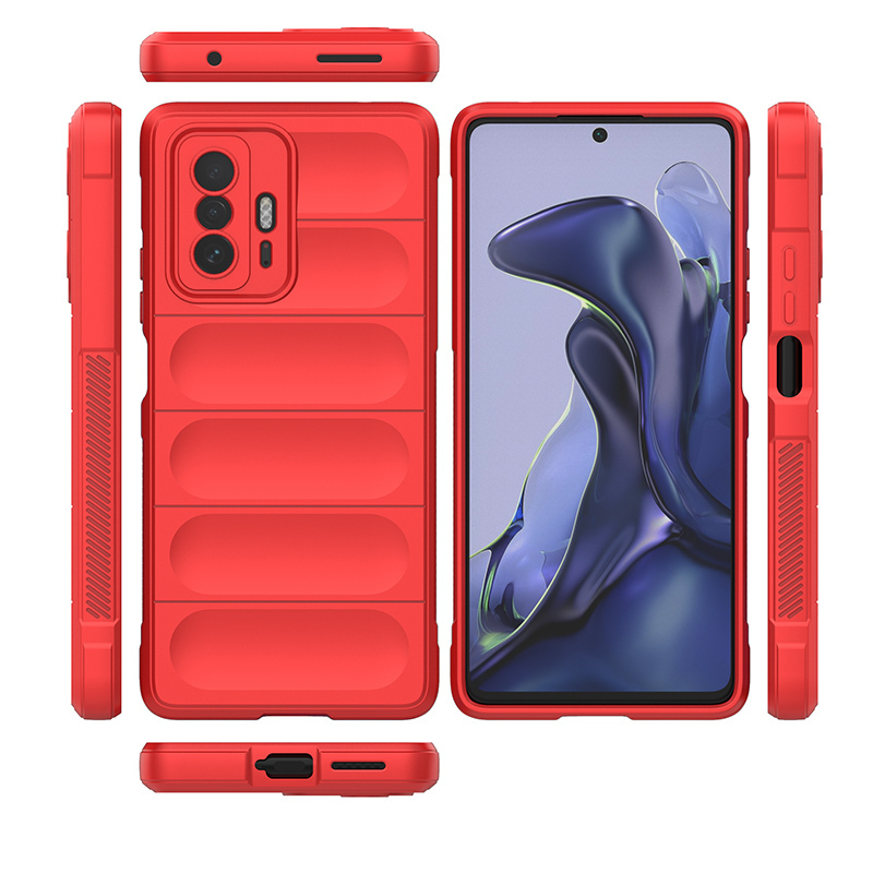 Противоударный чехол Flexible Case для Xiaomi Mi 11T (Pro) (красный)