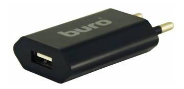 Сетевое зарядное устройство BURO TJ-164B, 1xUSB, 1 A, black