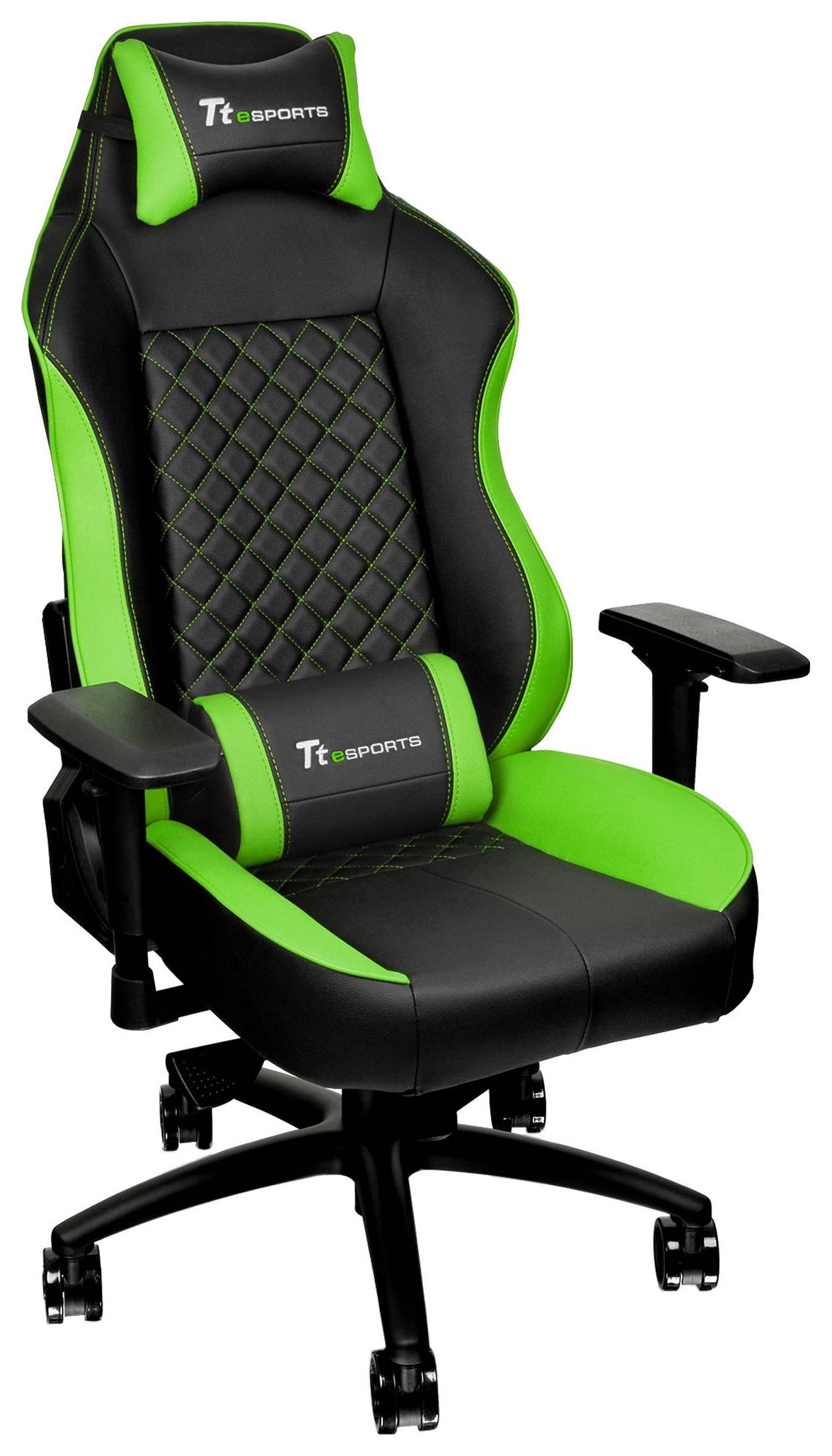 Кресло компьютерное игровое Tt eSPORTS GC-GTC-BGLFDL-01 Черный, зеленый