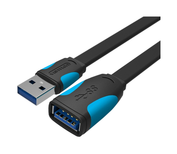 Кабель Vention USB A-USB A, M-F 1м Black (VAS-A13-B100)