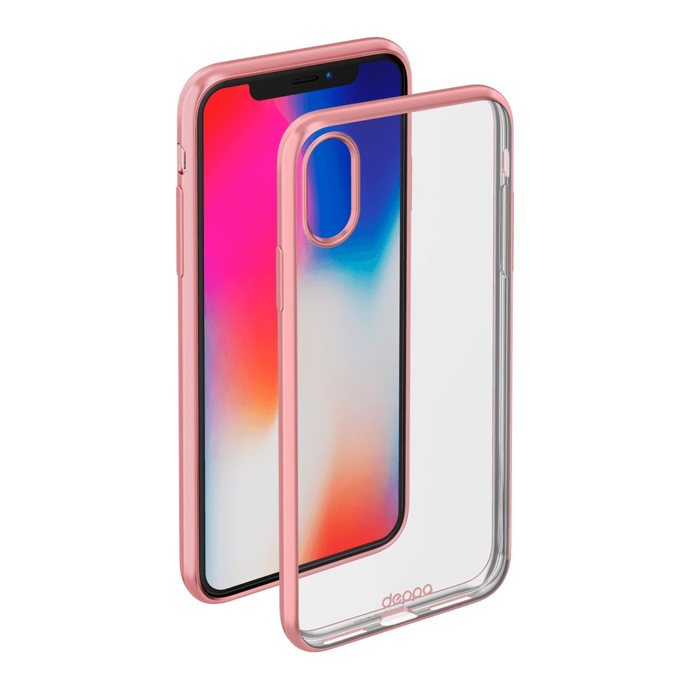 Чехол Deppa Gel Plus Case матовый для Apple iPhone X Rose gold