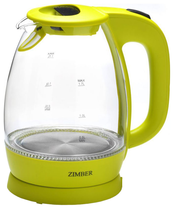 Чайник электрический Zimber ZM-11178 1.7 л зеленый, прозрачный
