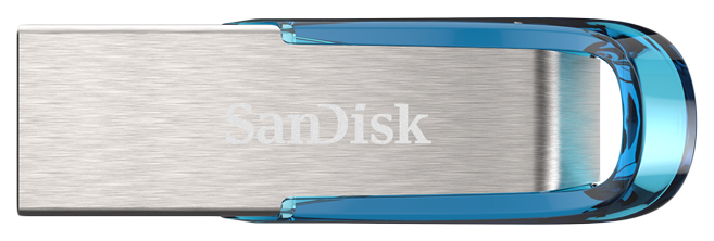 Флешка SanDisk Cruzer Ultra Flair 128ГБ Silver/Blue (SDCZ73-128G-G46B)
