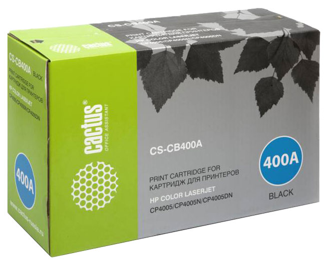 Тонер-картридж для лазерного принтера CACTUS CS-CB400A черный, совместимый