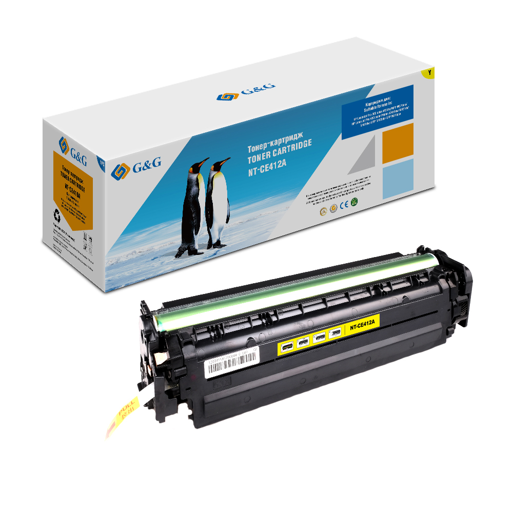 Картридж для лазерного принтера G&G NT-CE412A, желтый