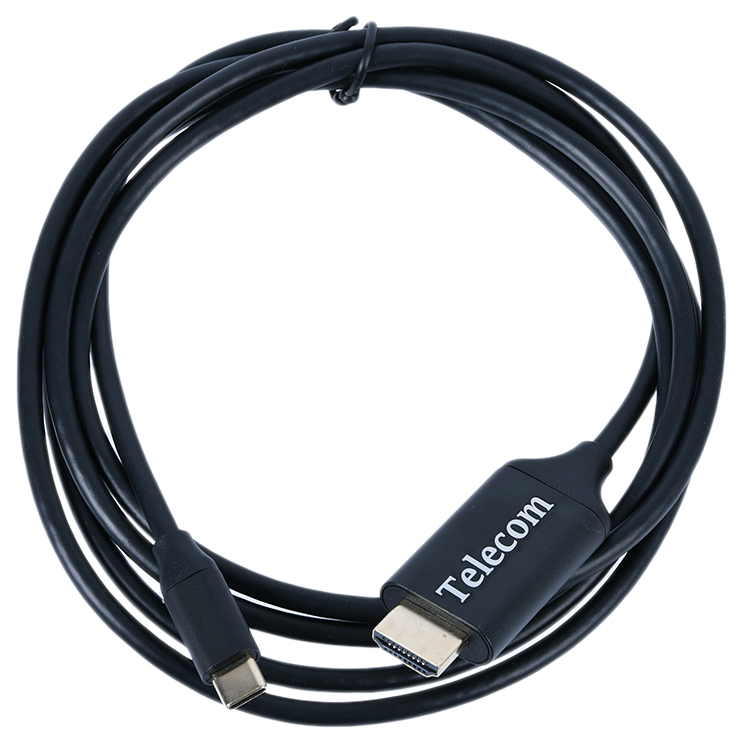 Кабель Telecom USB Type-C-HDMI, M-M 1,8м Black (TCC008-1.8M)